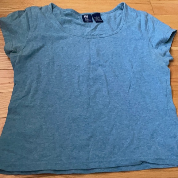 Tops | Heather Blue Top | Poshmark